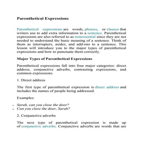 Parenthetical Expressions.docx