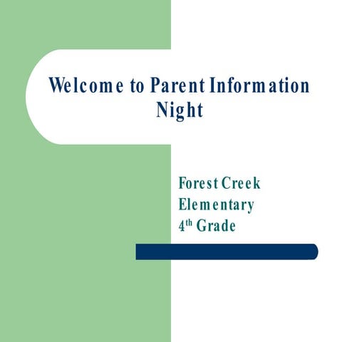 Parent information night | PPT
