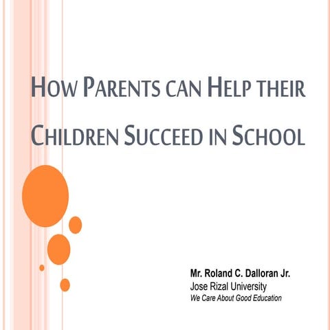 Parenting how parents help their children succeed in school roland part ...