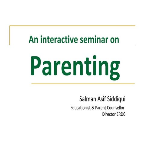 Parenting seminar generations | PPT