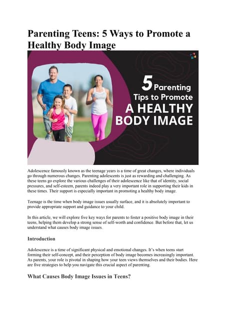 Body image and self esteem | PPT