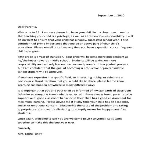 Parent letter | PDF