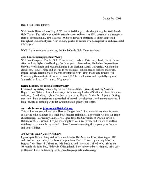 Open House Letter | PDF