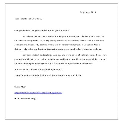 Parent letter | DOCX