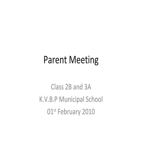 Parent Meeting | PPT