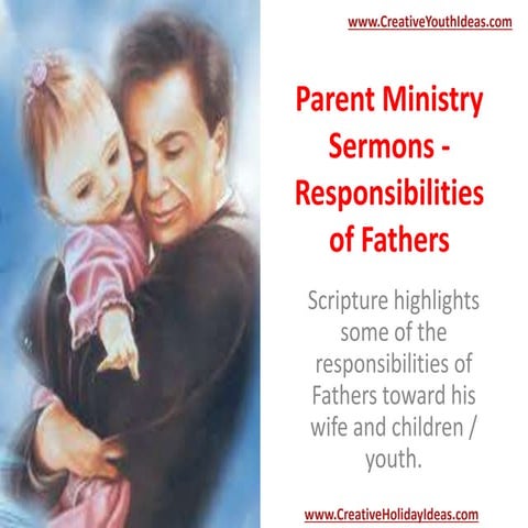 Parent Ministry Sermons - Responsibilities of Fathers | PPTX