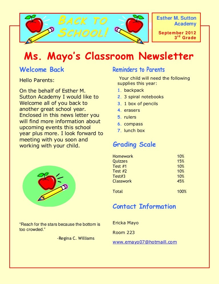 Parent Newsletter parent-newsletter