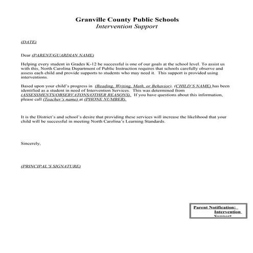 Cps 38 early intervention letter family notification