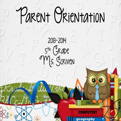 New Parent Orientation 2013 | PPTX
