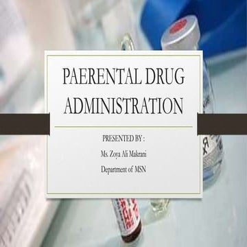 parenteral route of drug administration | PPTX