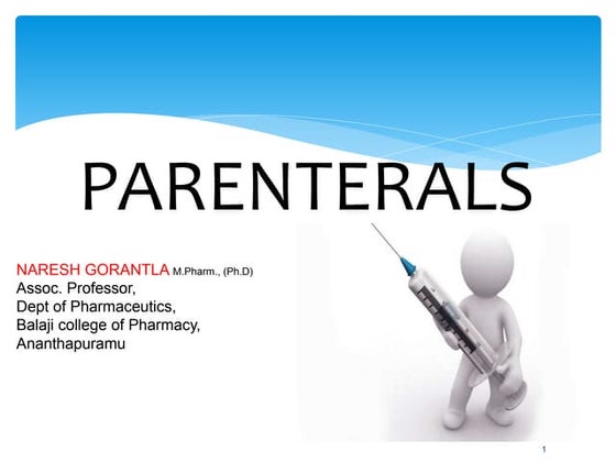 Large and small volume parenterals preparations | PPTX