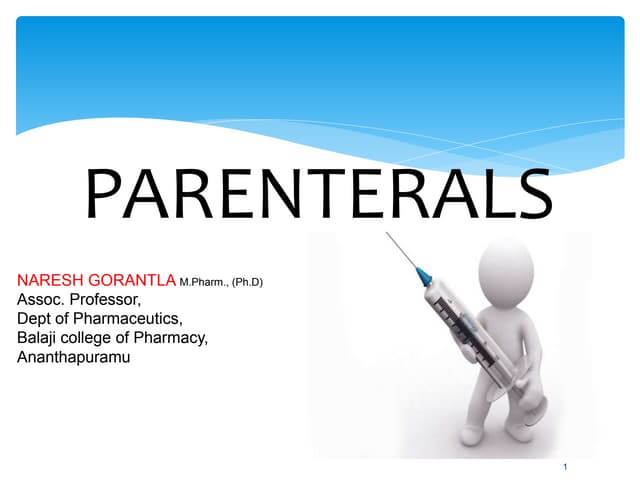 Large and small volume parenterals preparations | PPTX