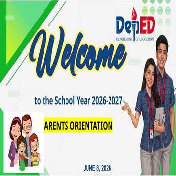 Comprehensive Parents Orientation for School Year 2026-2027: Rules ...