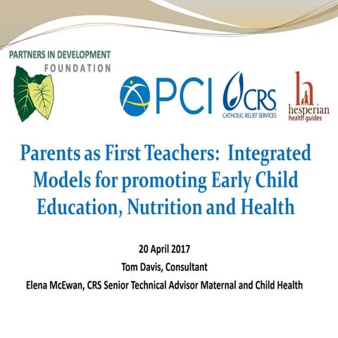 Parents as First Teachers Integrated Models for Promoting Early Child ...