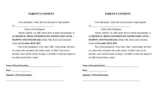 Parental consent for student permit | DOCX