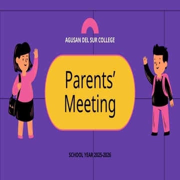 First Parents' Meeting powerpoint presentation which you can use for ...