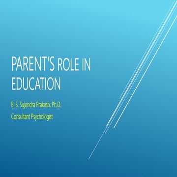 Parent's role in education | PPT