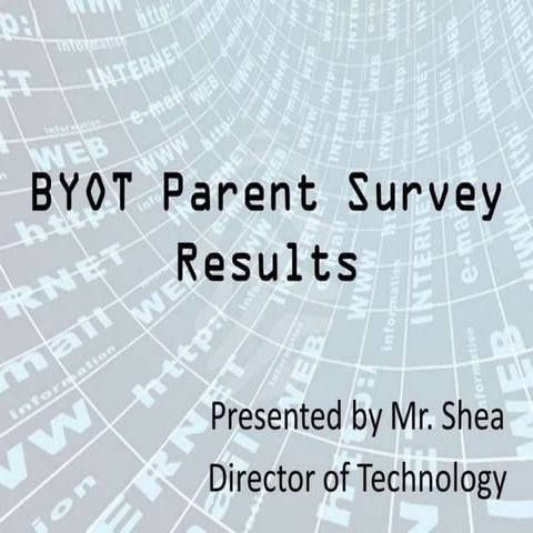 BYOD: Parent Survey | PPTX