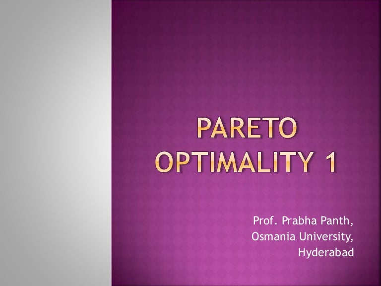 Pareto Optimality