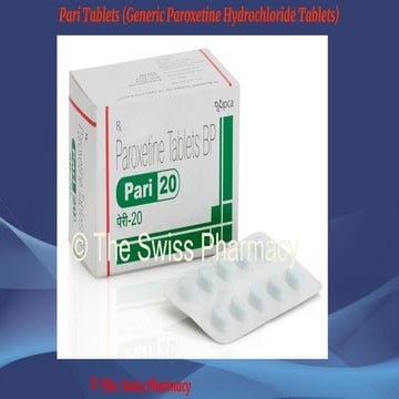 Pari Tablets (Generic Paroxetine Hydrochloride Tablets) | PDF
