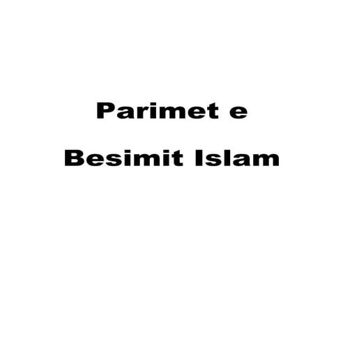 Parimet e besimit islam | PDF
