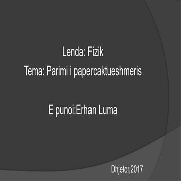 Parimi i papercaktueshmeris | PPTX