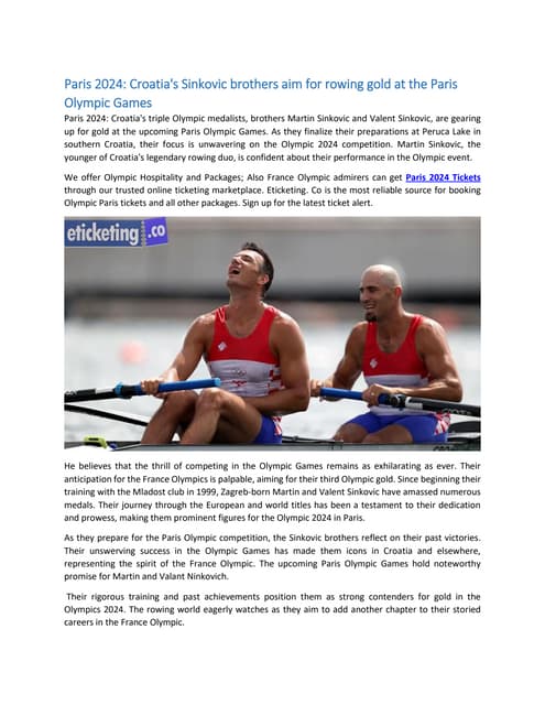Paris Olympic: World Rowing Judges Unveiled for the Paris 2024 Regattas ...