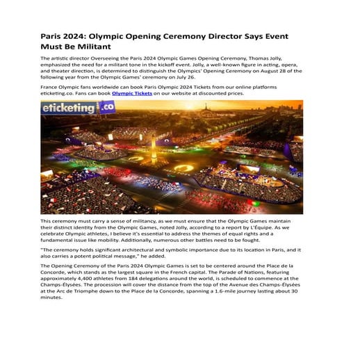 Paris Olympic 2024 Everything to Know About the Olympic Opening ...
