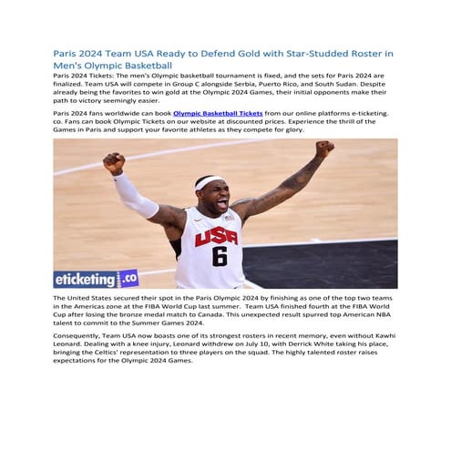 Paris 2024 Team USA Ready to Defend Gold with Star-Studded Roster in ...