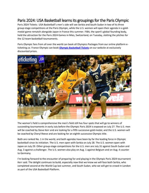 Paris 2024 Team USA Unveils Olympic Basketball Uniforms LeBron James, Kevin Durant Lead Charge ...