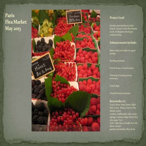 Paris Flea Market proposal | PPTX