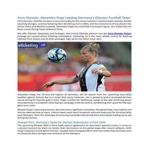 Paris Olympic Alexandra Popp Leading Germany's Olympic Football Team.pdf