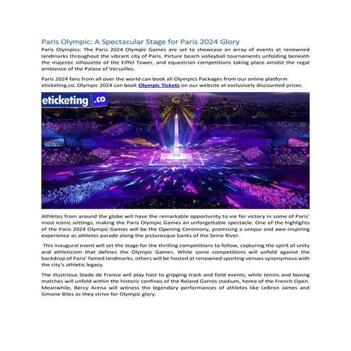 Paris Olympic A Spectacular Stage for Paris 2024 Glory.pdf