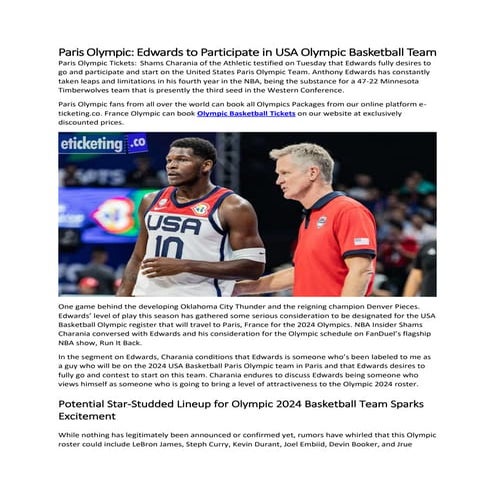 Paris 2024 Team USA Unveils Olympic Basketball Uniforms LeBron James ...