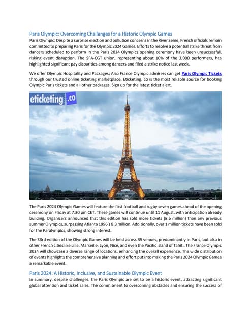 Olympic Paris Final Preparations and Growing Excitement for the Paris ...