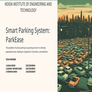Parking System using Artificial Intelligence | PPT