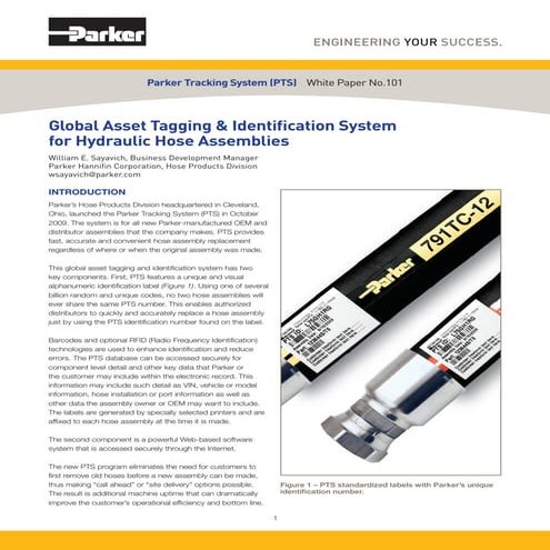 Global Asset Tagging and Identification System for Hydraulic Hose ...