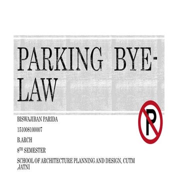Parking bye law | PPTX