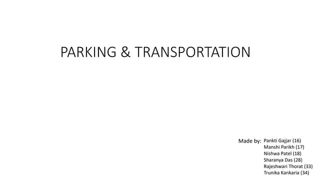 Parking System analysis | PDF