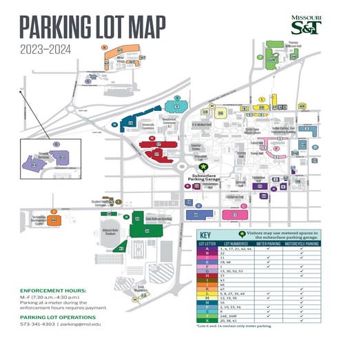 Parking Map at Missouri University of Science and Technology | PDF