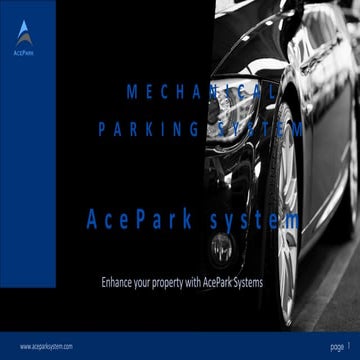 AcePark System (Mechanical Parking Solution Provider | PDF