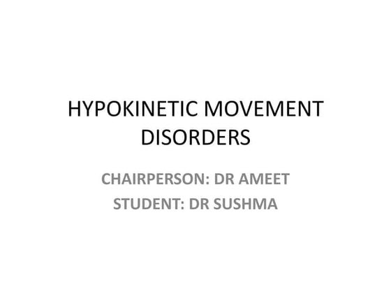 Parkinson’s disease | PPT