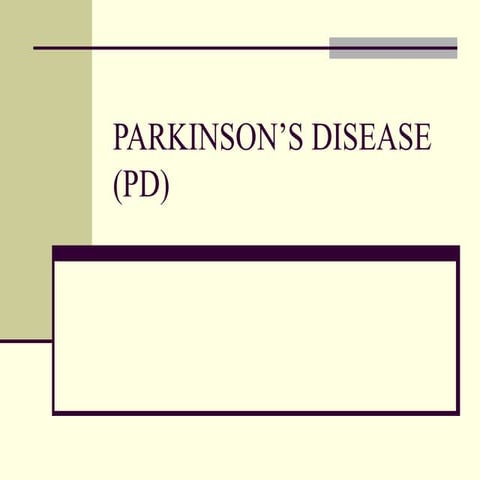 ParkinsonDisease_PD.ppt Summary Physioth | PPT