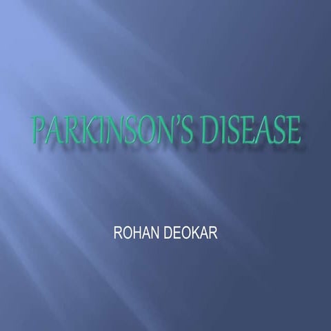 Parkinson’s disease | PPTX