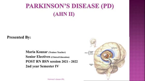 Parkinson's Disease | PPTX | Brain and Nervous System Disorders | Diseases and Conditions