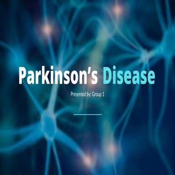 Parkinson’s Disease .pptx