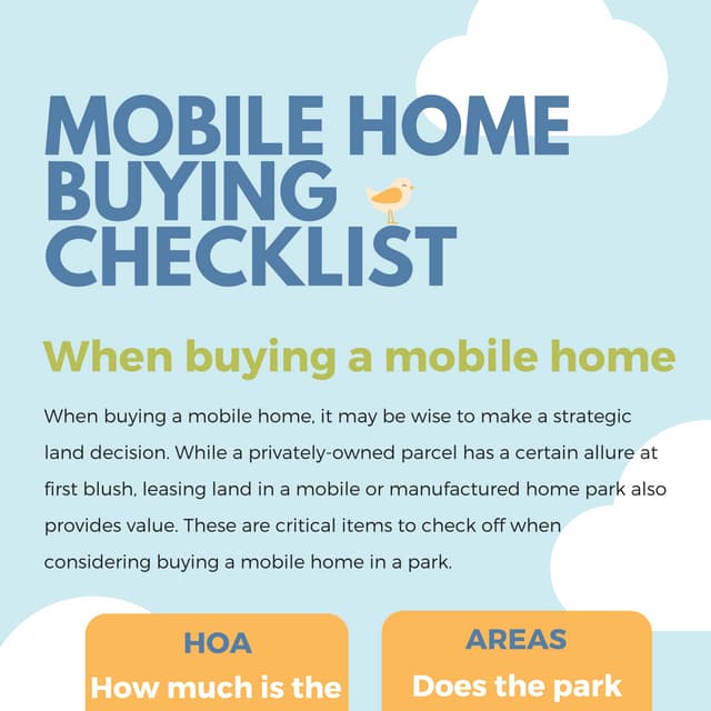 MOBILE HOME BUYING CHECKLIST | PDF