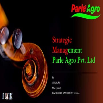 Parle agro strategy | PPTX
