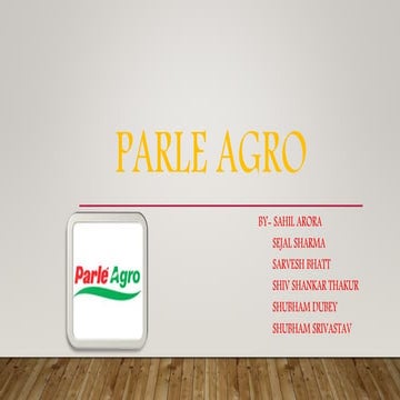 Parle agro | PPTX