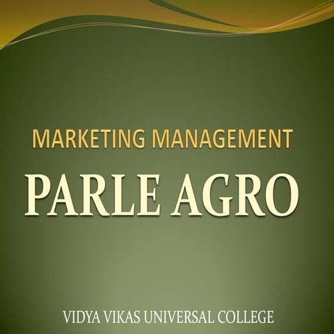 Parle agro | PPTX